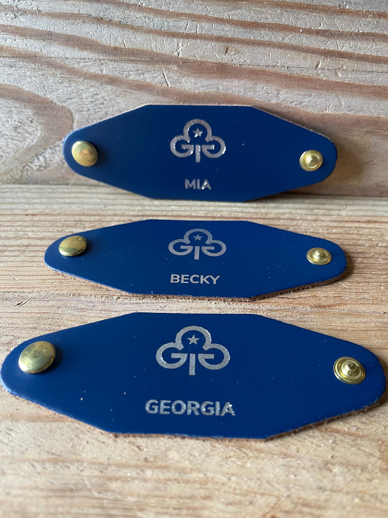 Personalised Leather GirlGuide Woggle | Personalise your own GirlGuide ...