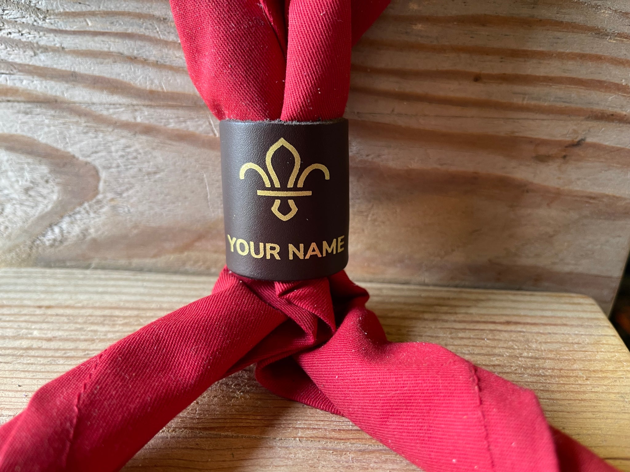 Personalised Leather Scout Woggle | Personalise your own Scout Name Wo ...