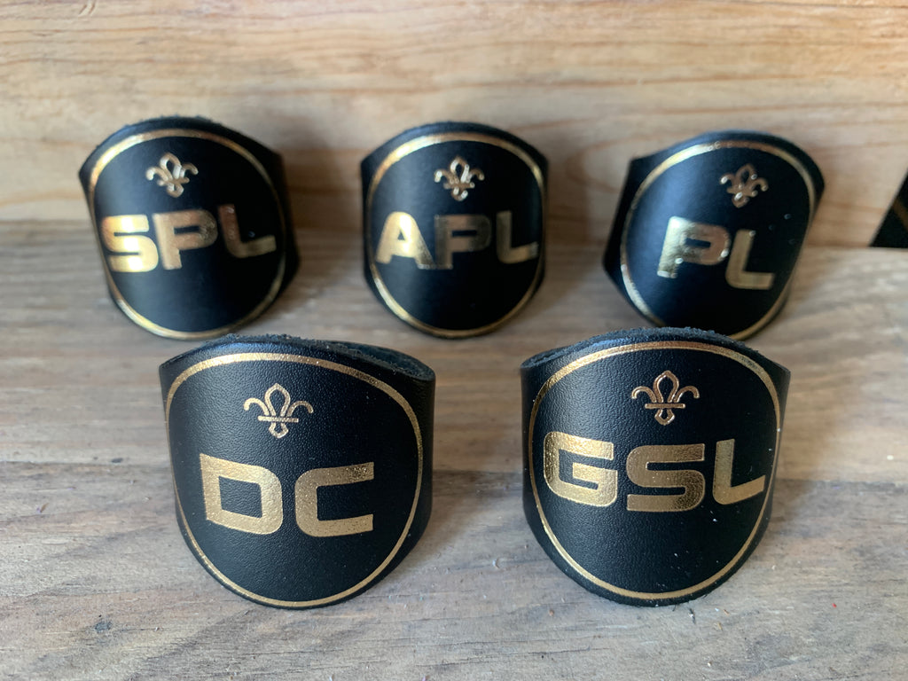 UK Leather Scout Woggle| Scout Title Woggles GLV/GSL/DC/PL/SPL/APL| £2 ...