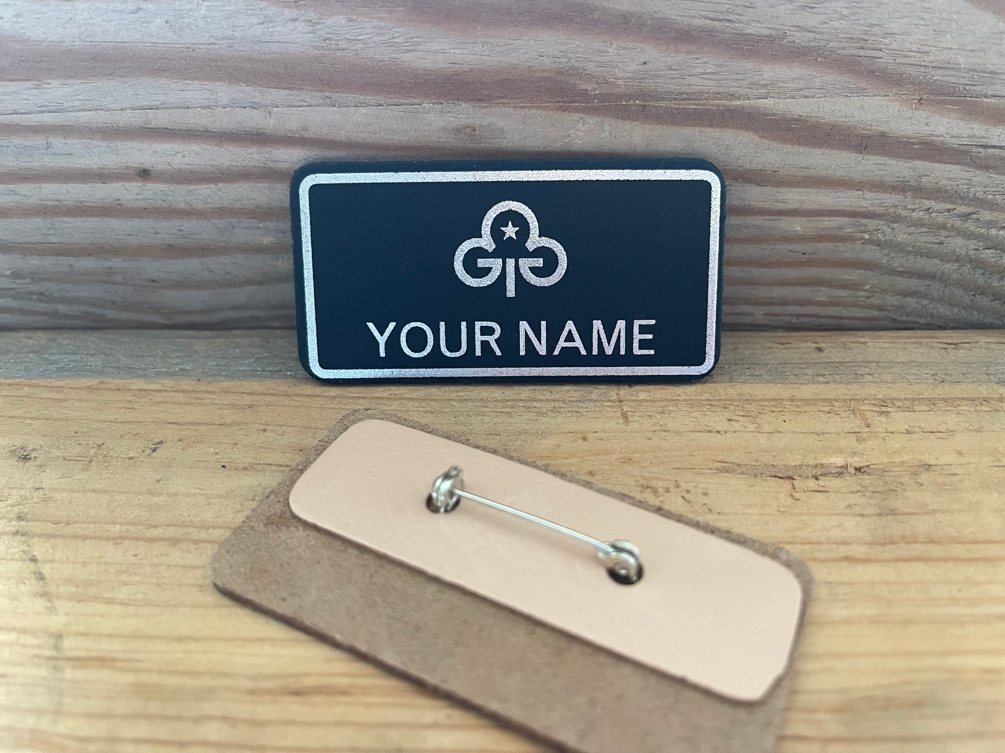 Made to order GirlGuide Leather pin Badge | Personalise Your Own Guide ...