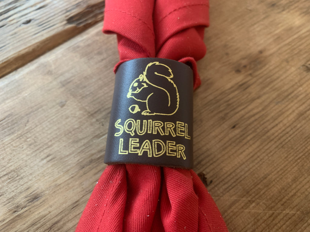 Handmade Leather Squirrel LEADER Scout Woggle|Squirrel UK Scout Associ ...