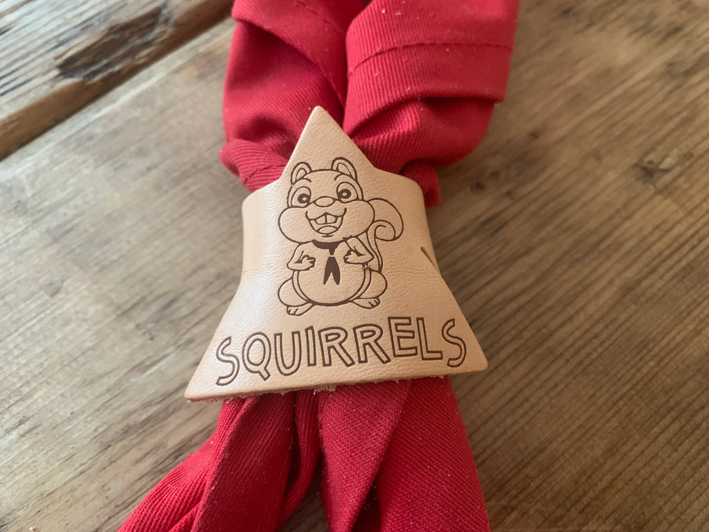 Handmade Leather Scout Woggle|Squirrel UK Scout Association|FREE UK P ...