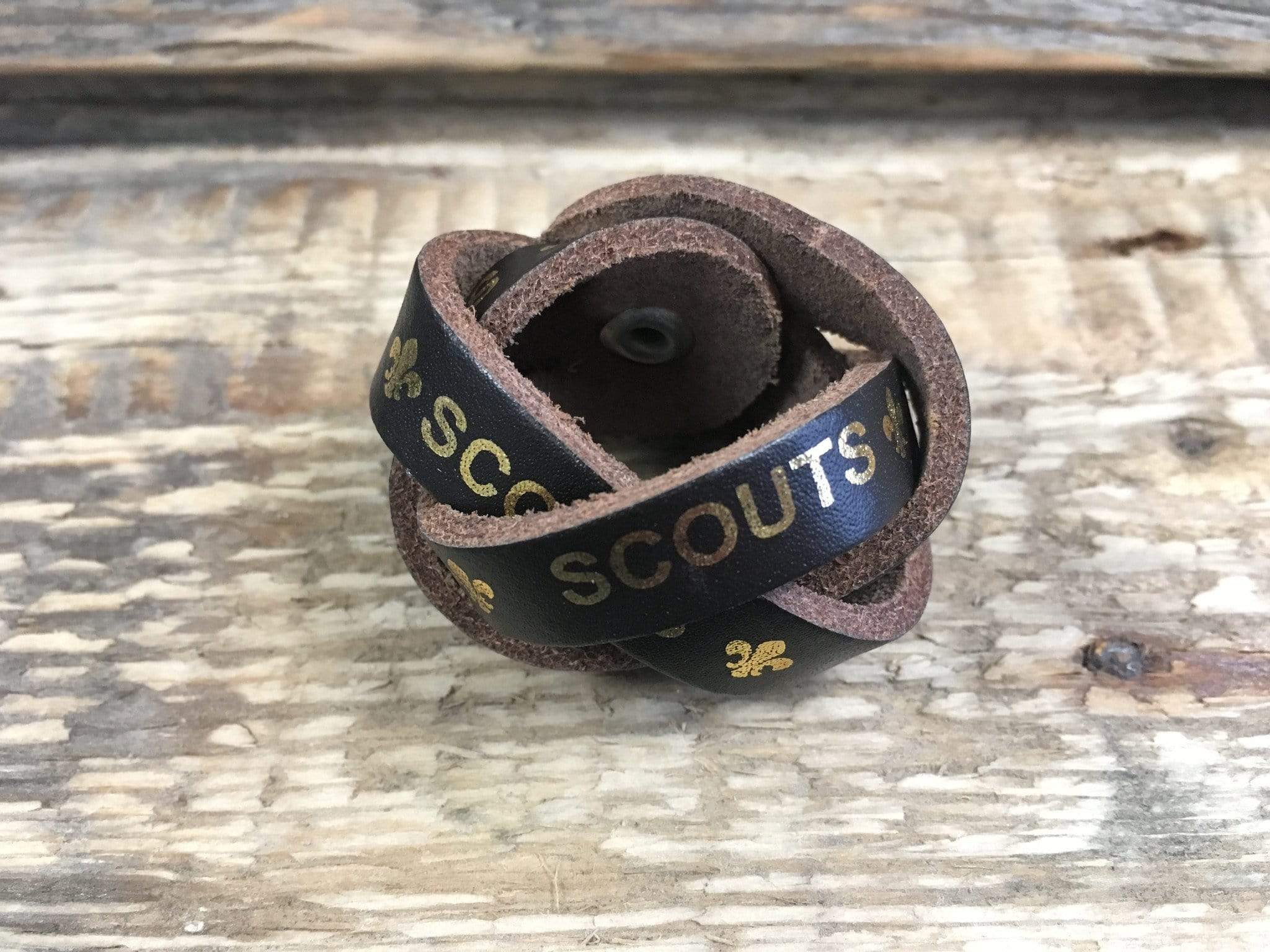 Leather Scout Woggle| Plaited & Gold Printed Leather Scout Woggle| £2 ...