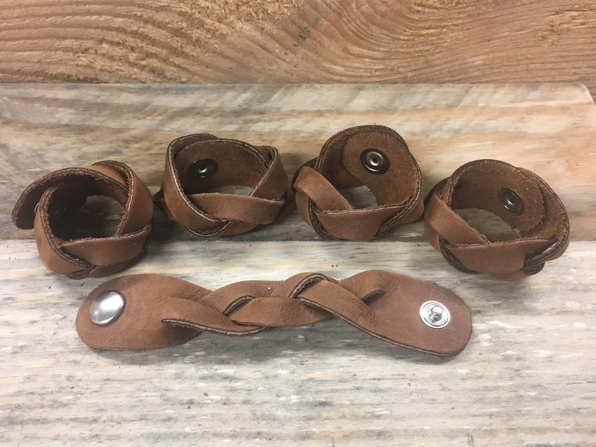 Handmade Plaited Woggle Packs for Scout Groups| Pack of 5 Child's Leat ...