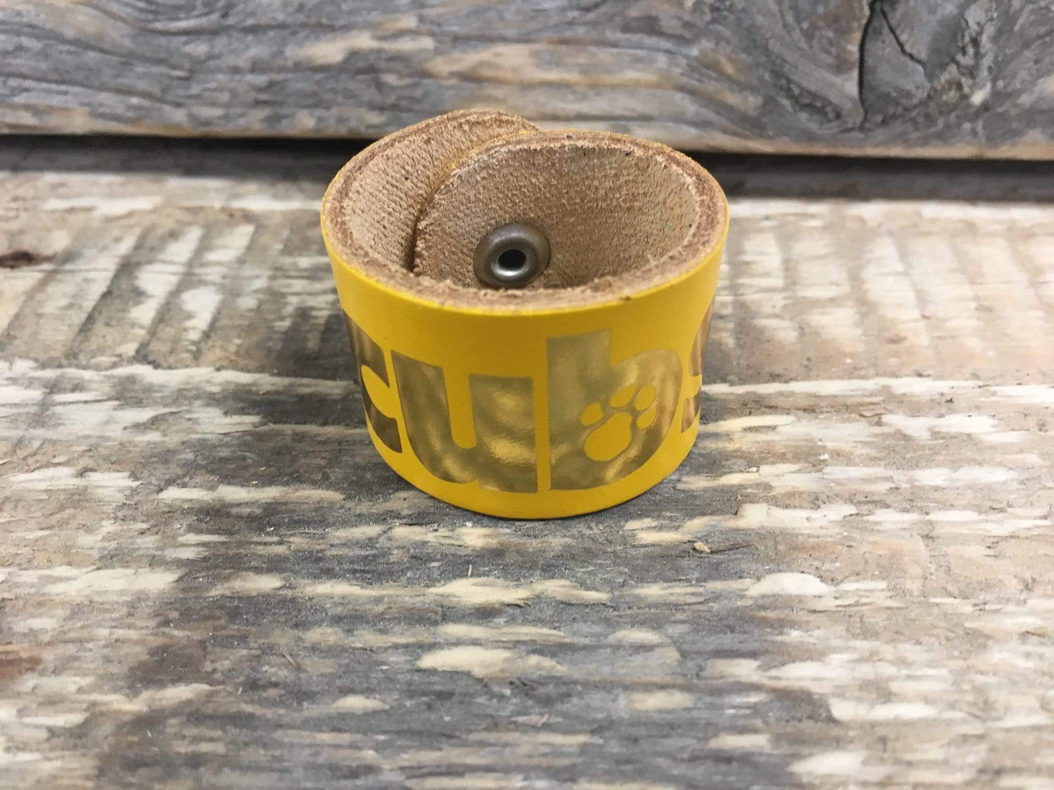 Leather CUB SCOUT woggle with Gold print| Handmade Cub Scout Woggle UK ...