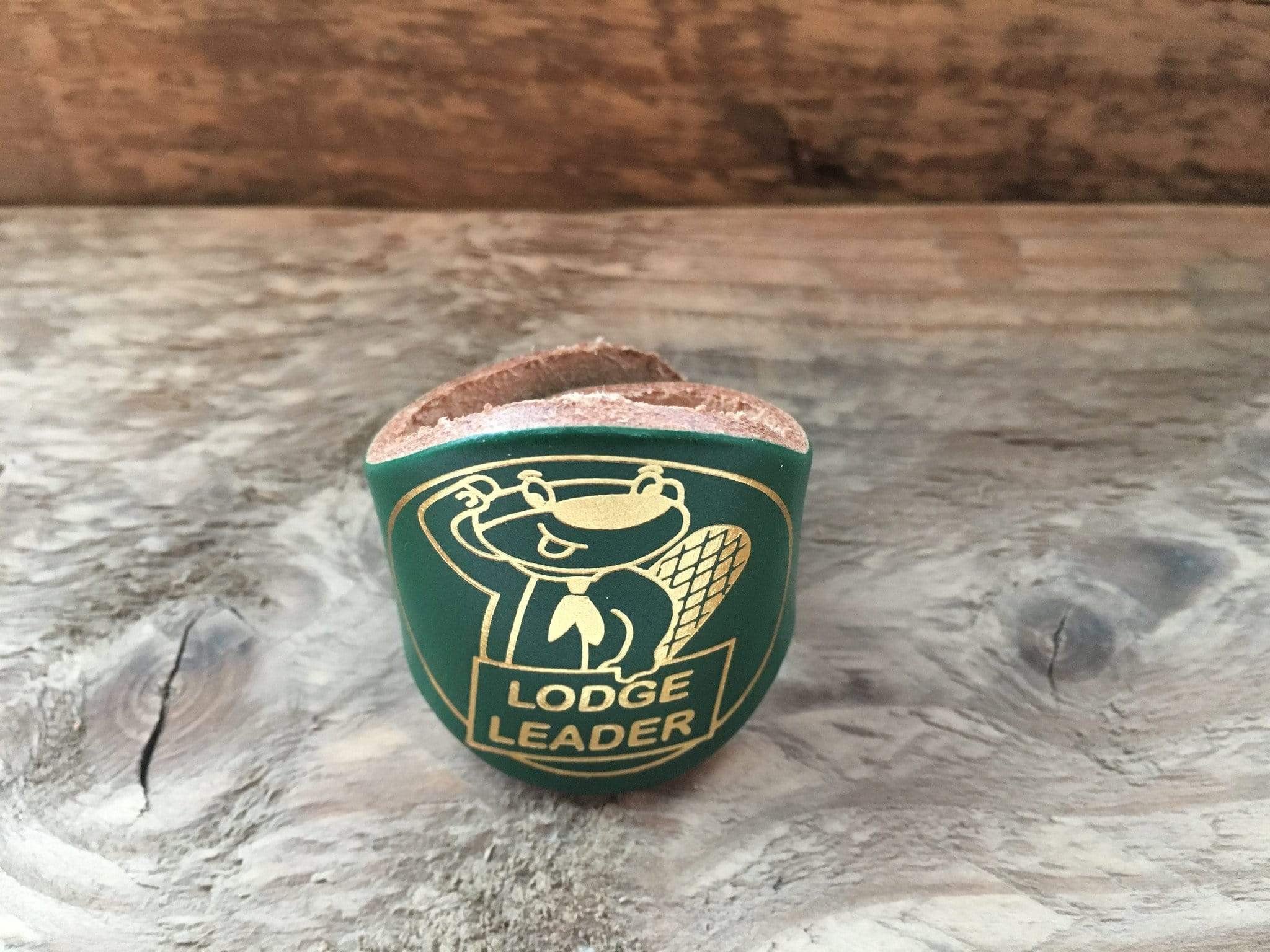 Beaver Scout UK Lodge Leader Leather Woggle | Handmade Gold Print Desi ...