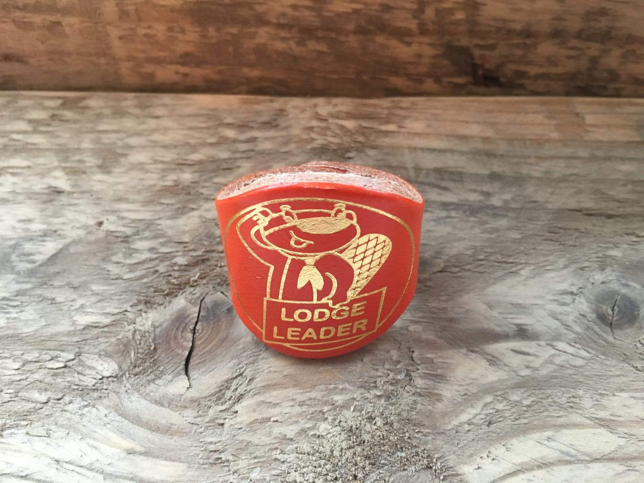 Beaver Scout UK Lodge Leader Leather Woggle | Handmade Gold Print Desi ...