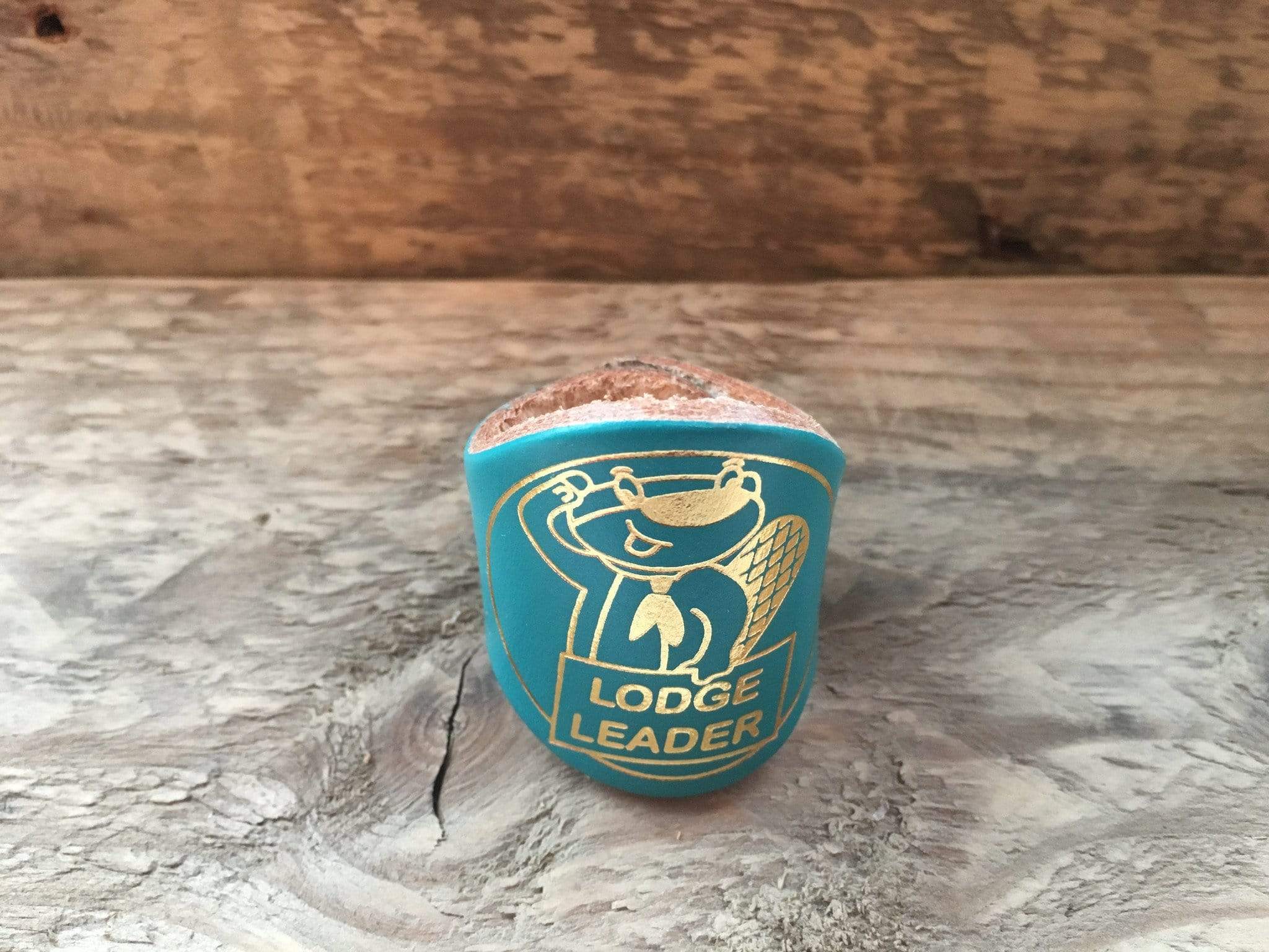 Beaver Scout UK Lodge Leader Leather Woggle | Handmade Gold Print Desi ...